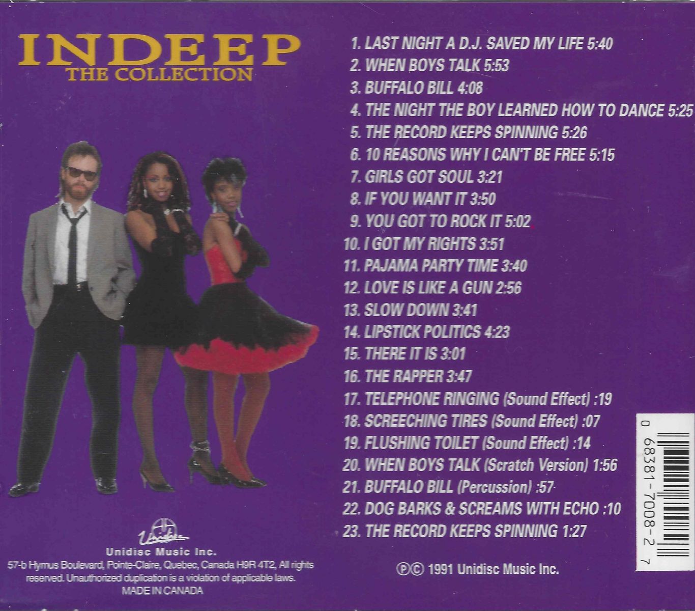 Indeep ‎– The Collection - Dubman Home Entertainment
